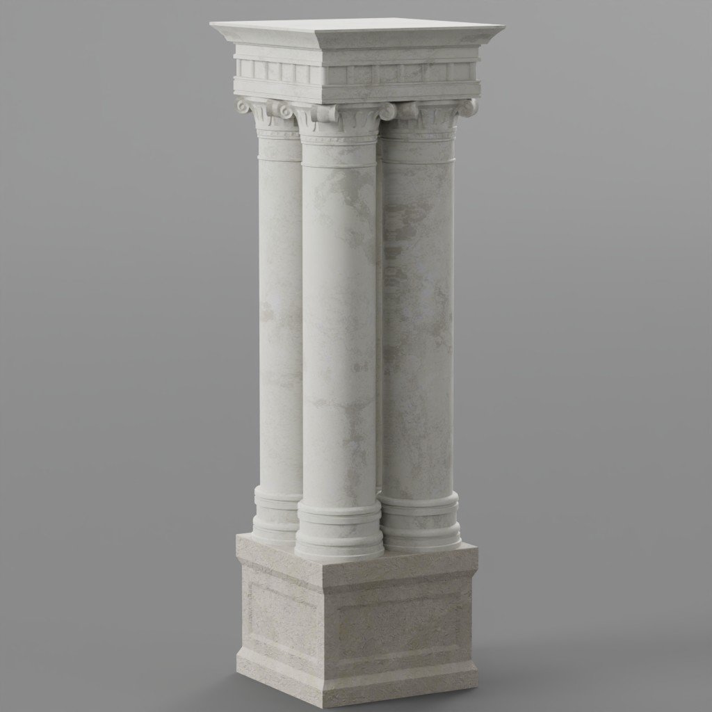 Classical 4x column | Architecture models | BlenderKit