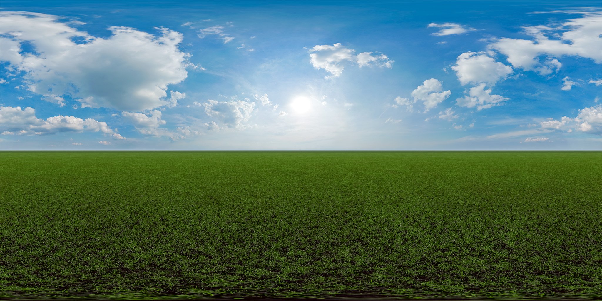 Green grass cloudy blue sky pure sky | Landscapes HDRis | BlenderKit