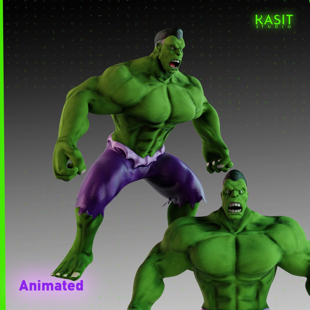 Hulk Animated | Fantasy Hero / Heroines models | BlenderKit