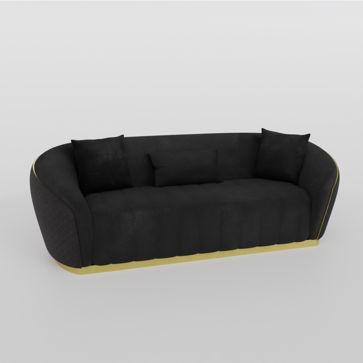 Modern Luxury Couch 01 - Black | Sofas models | BlenderKit