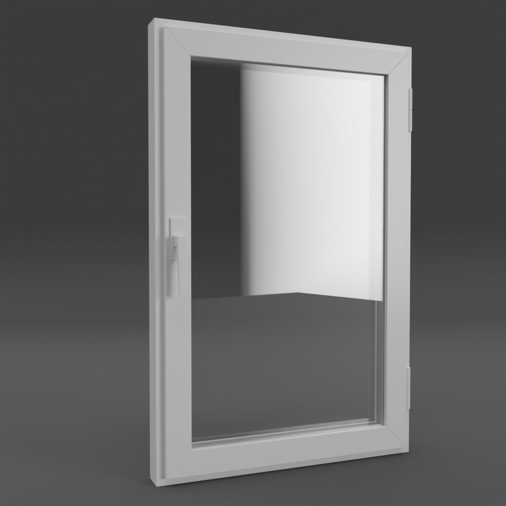 Simple White Single Window | FREE Windows models | BlenderKit