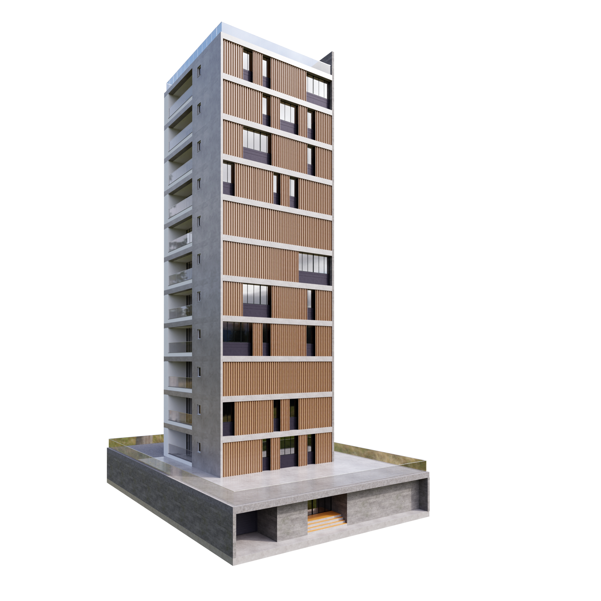 Modular Building 09 | Commercial Buildings models | BlenderKit