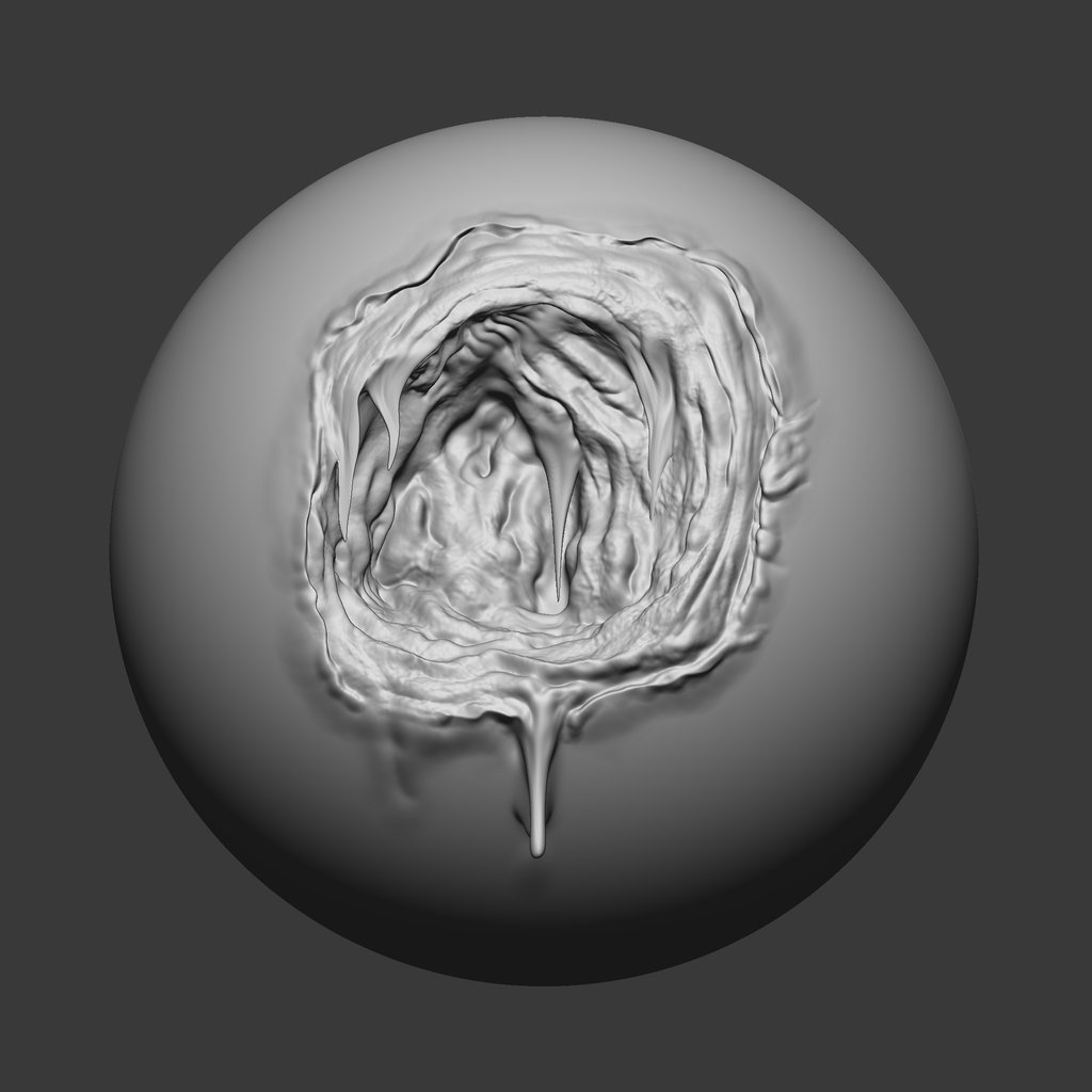 Stitched skin wound | FREE scars & wounds brushes | BlenderKit