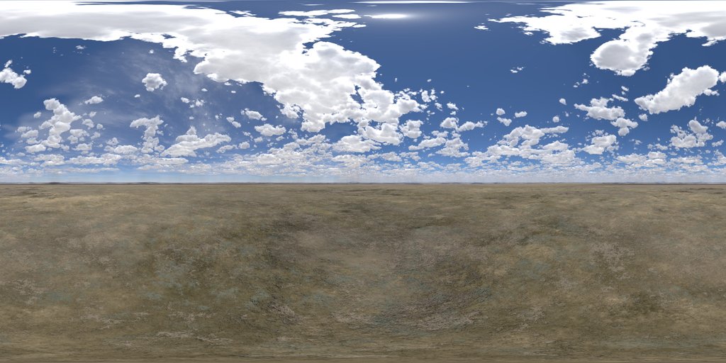 High Sun - Little Fluffy Clouds Skydome | FREE Nature HDRis | BlenderKit