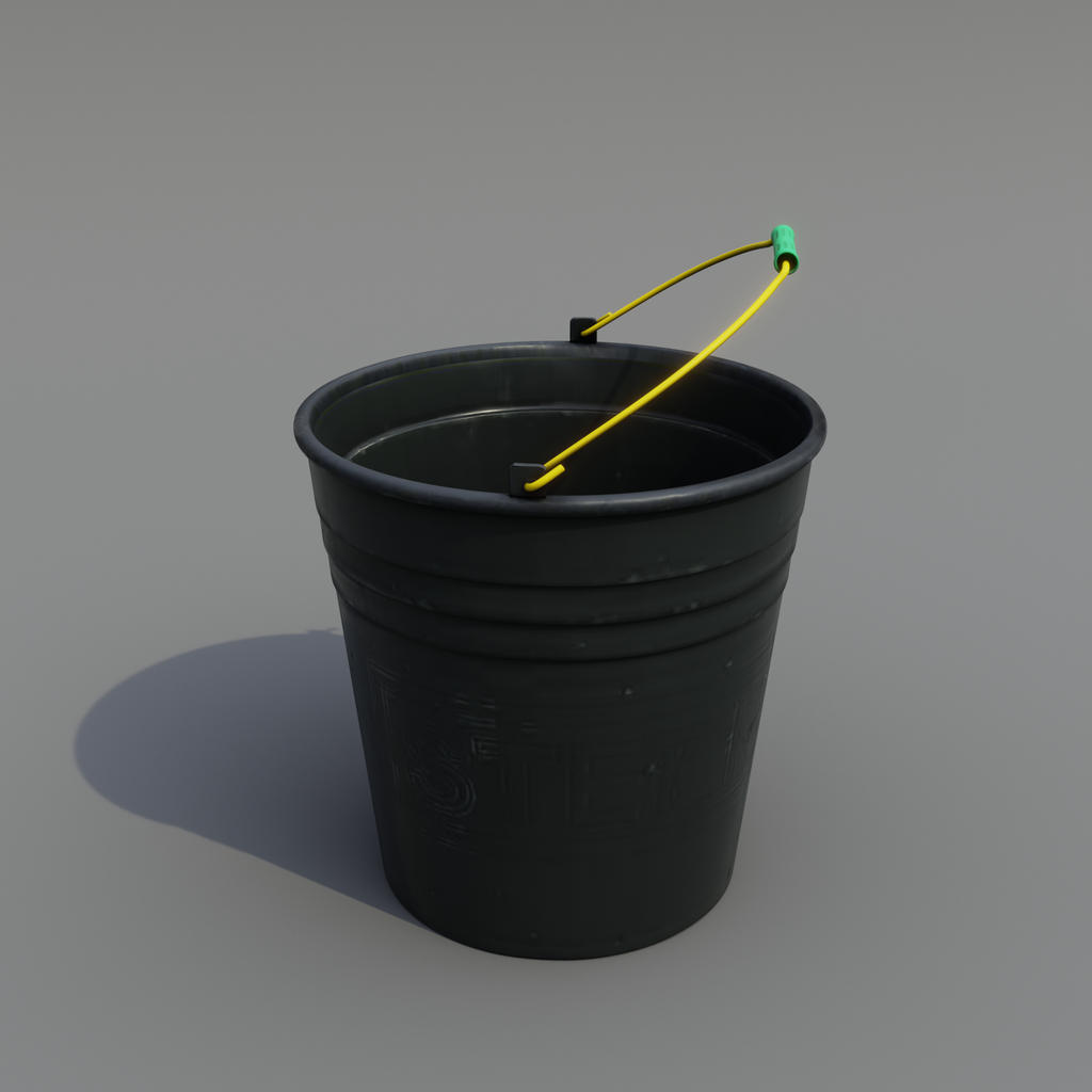 Black paint bucket | FREE 3D Miscellaneous models | BlenderKit