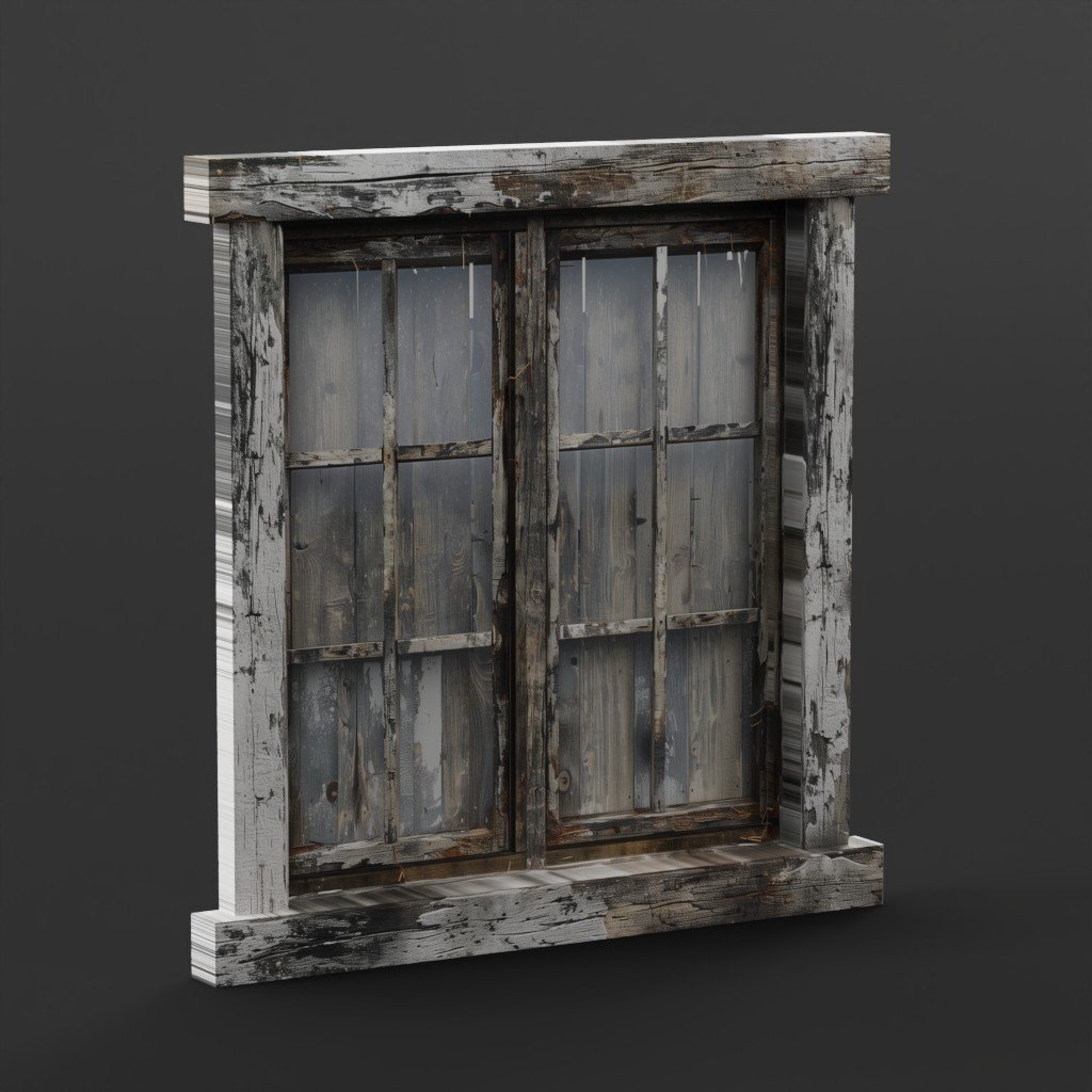 Old window - T - 19 | Windows models | BlenderKit