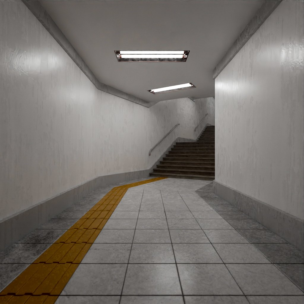 Underground passageway scene | Public scenes | BlenderKit