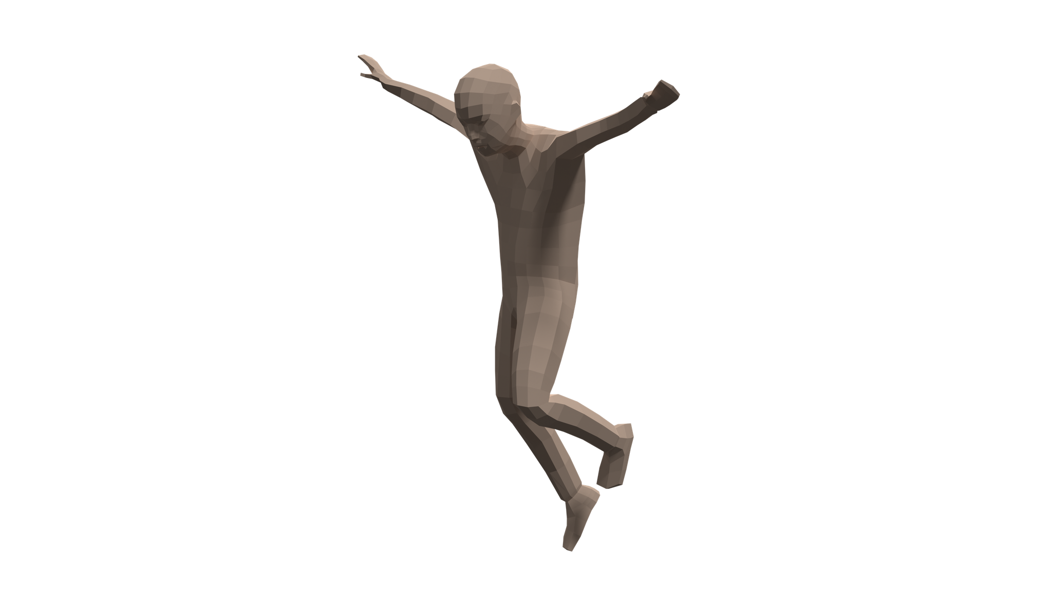 Low Poly Kid Jumping Down | Children models | BlenderKit