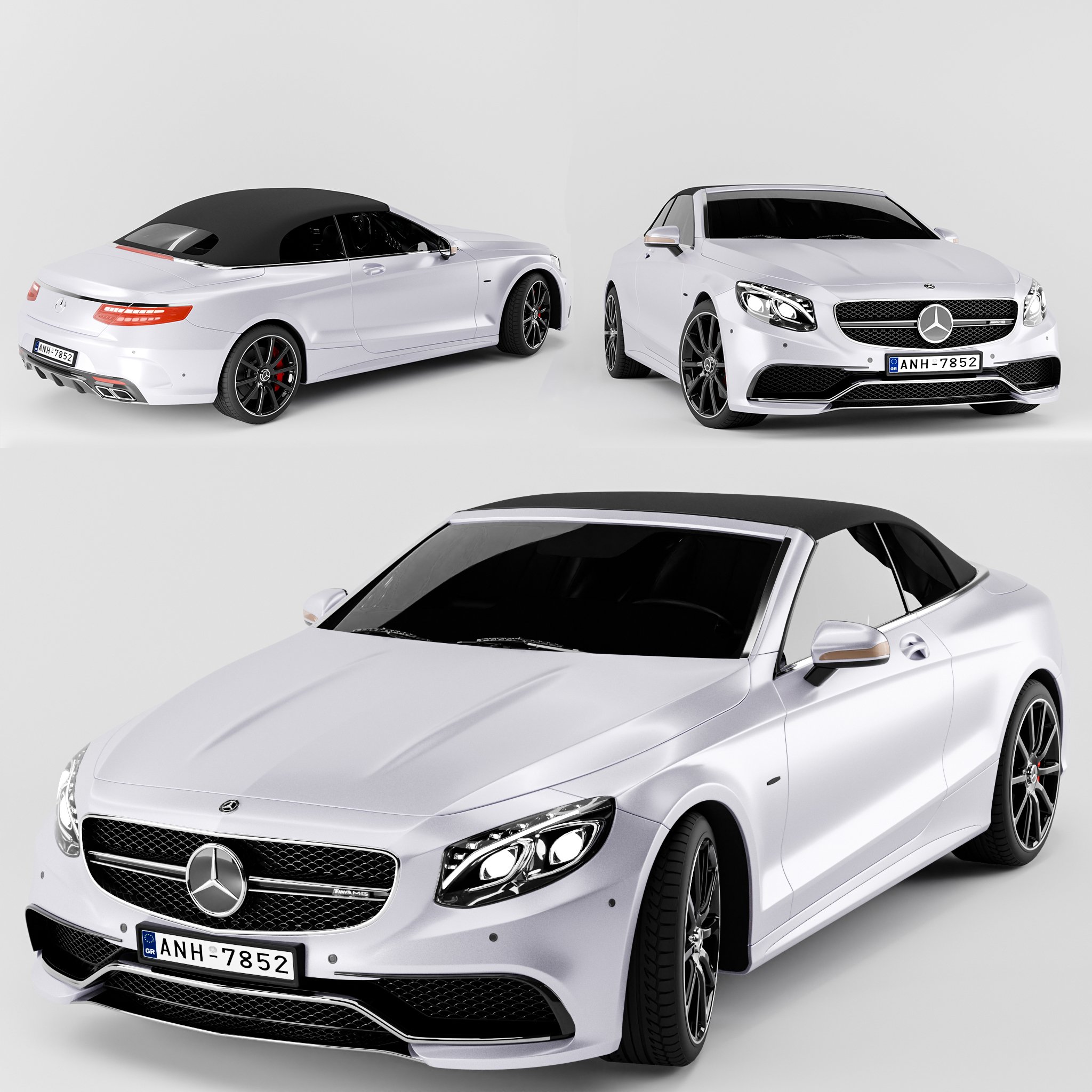 Rigged Mercedes Benz S63 | Luxury Cars models | BlenderKit