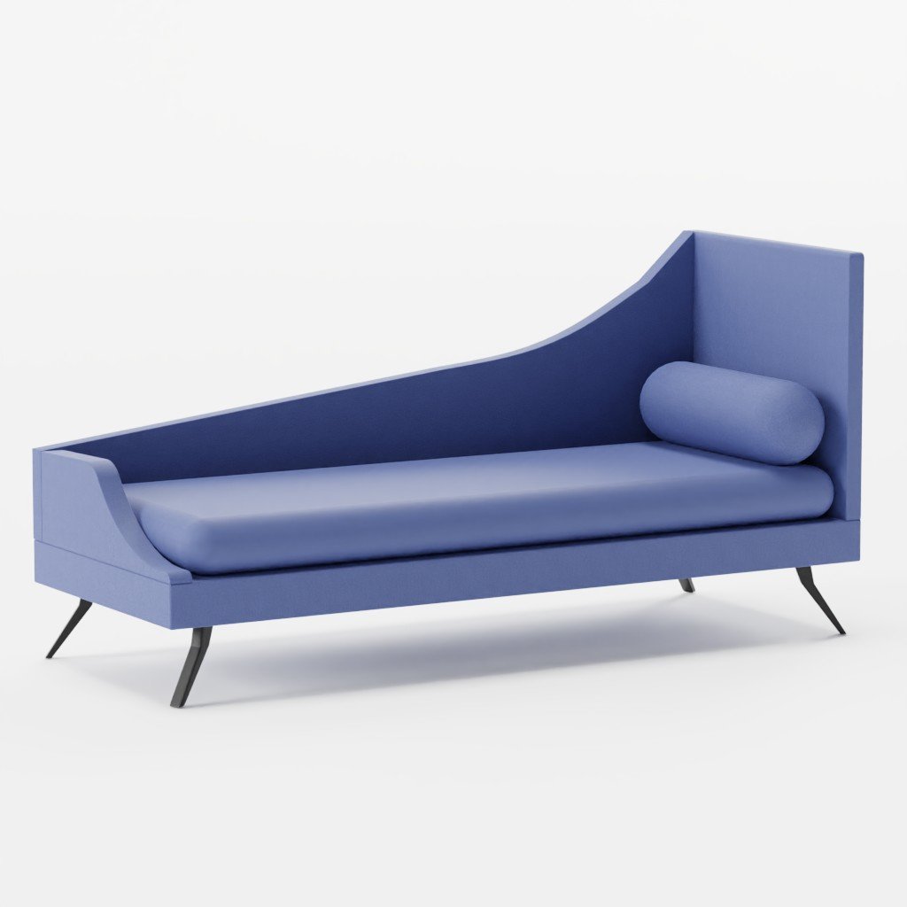 Euclid Diwan In Navy Blue Colour | Sofas models | BlenderKit