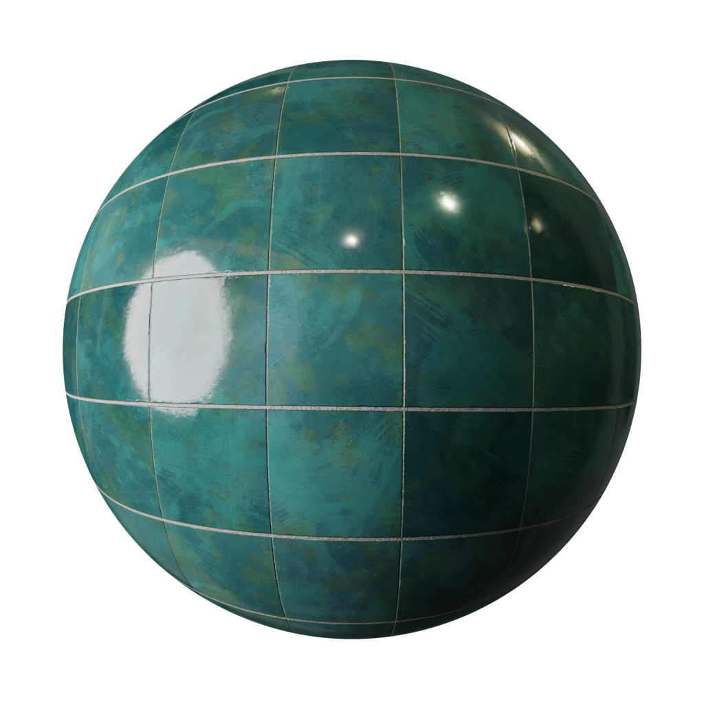 Stacked green square tiles | FREE tiles materials | BlenderKit