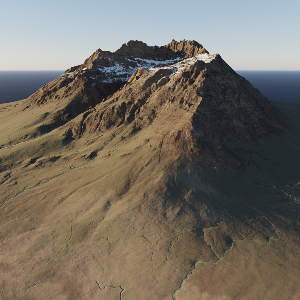 Rocky Mountain Terrain Landscape | Terrains models | BlenderKit