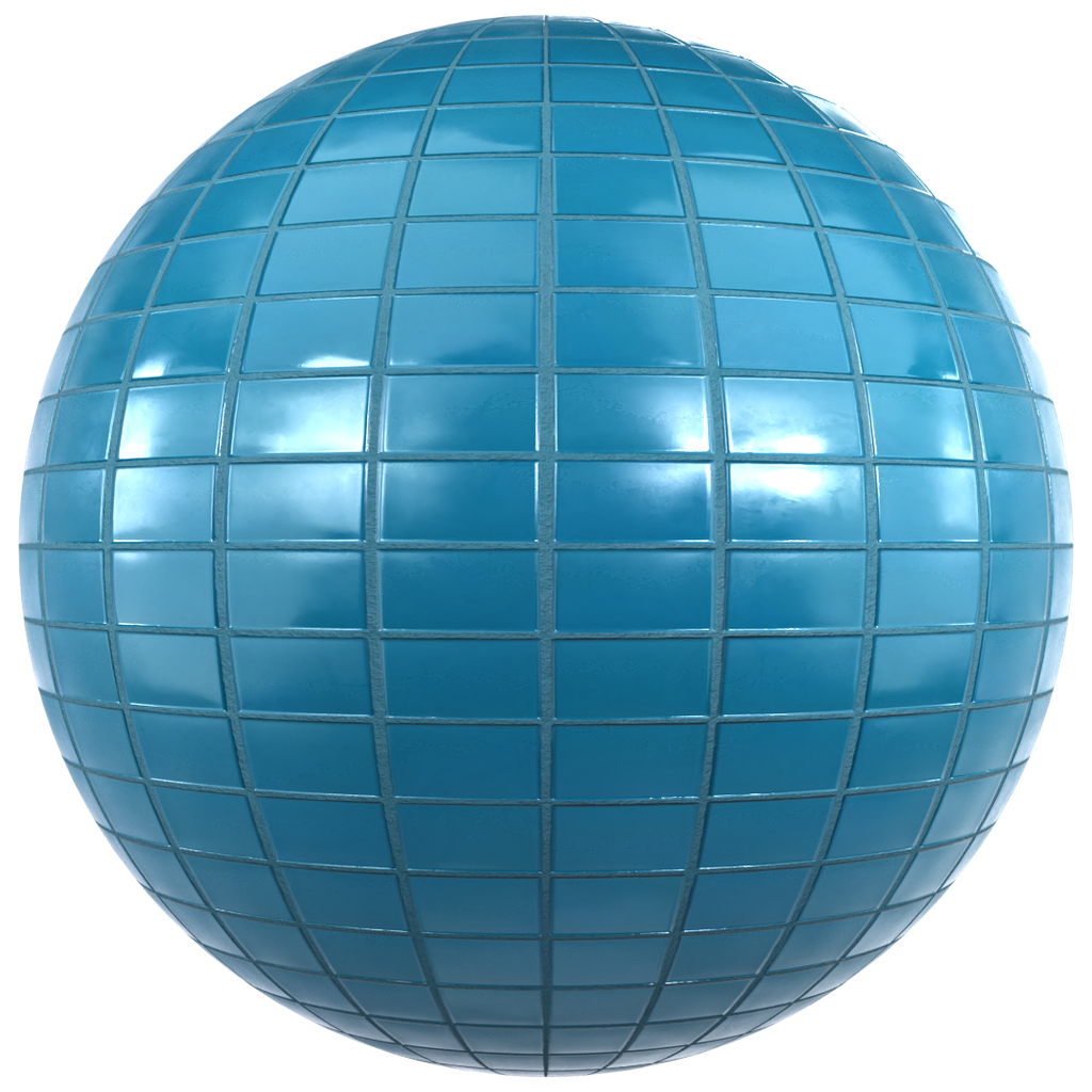 Glossy Turquoise Floor Tiles | FREE floor materials | BlenderKit