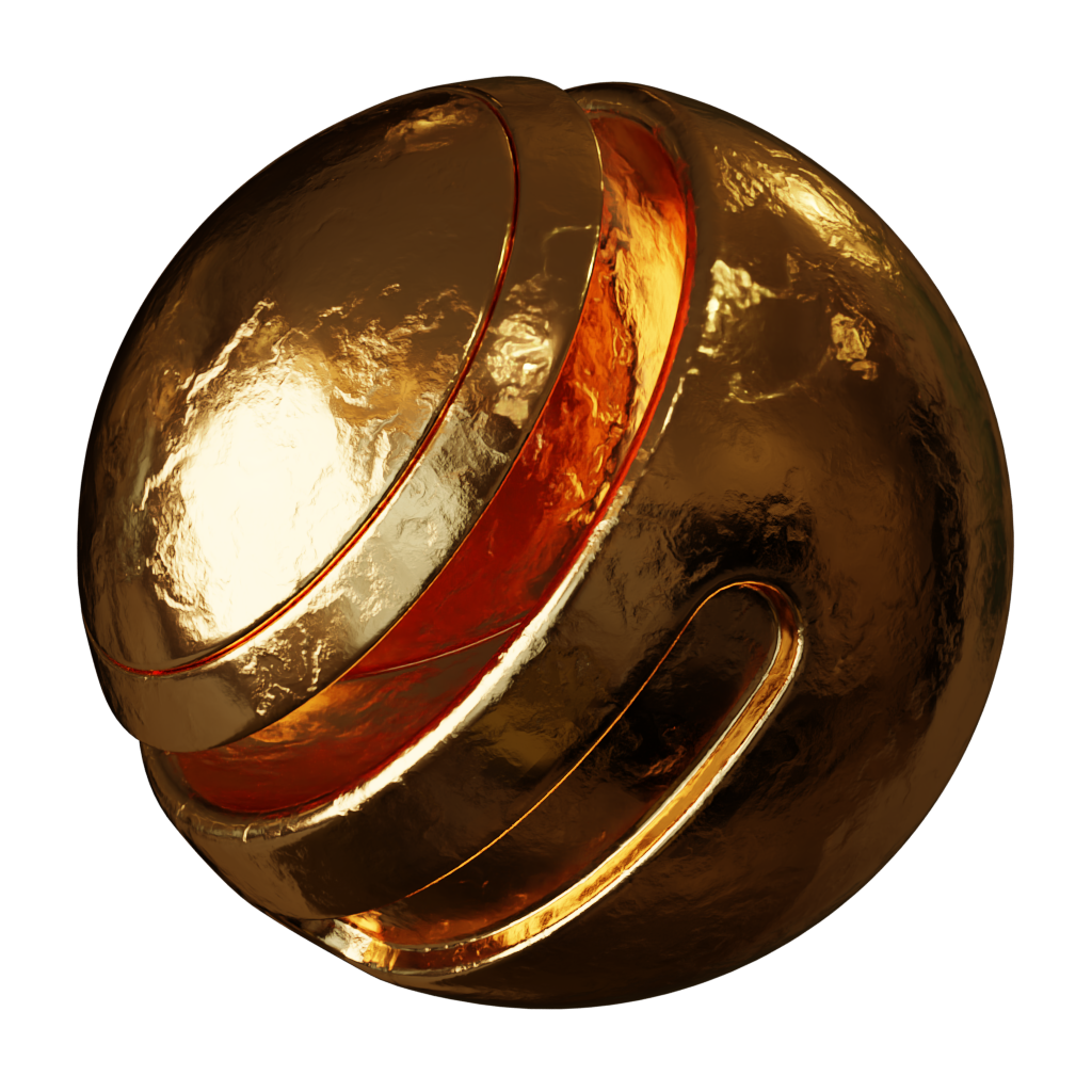 Orange gold | FREE metal materials | BlenderKit