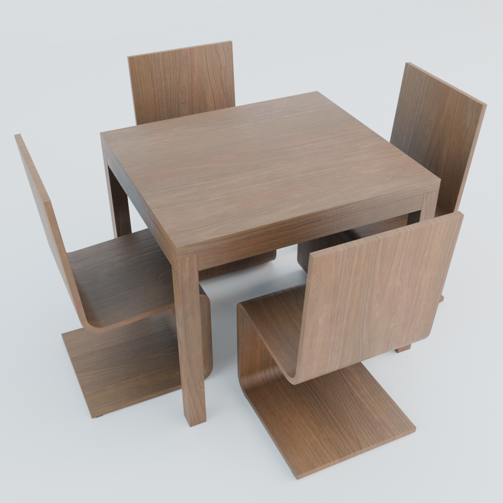 Wooden table | FREE Tables models | BlenderKit