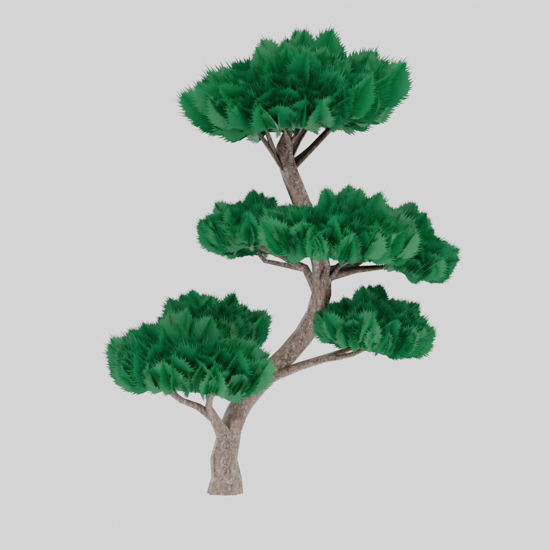 Stylized Pine Tree | FREE Trees models | BlenderKit