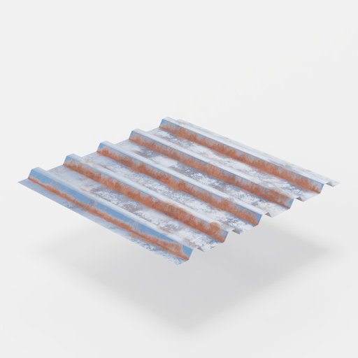 Corrugate Roof Panel Square | FREE Industrial parts models | BlenderKit