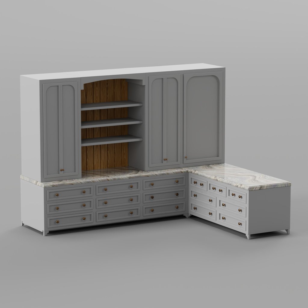 Kitchen Cabinet | Kitchen Sets models | BlenderKit