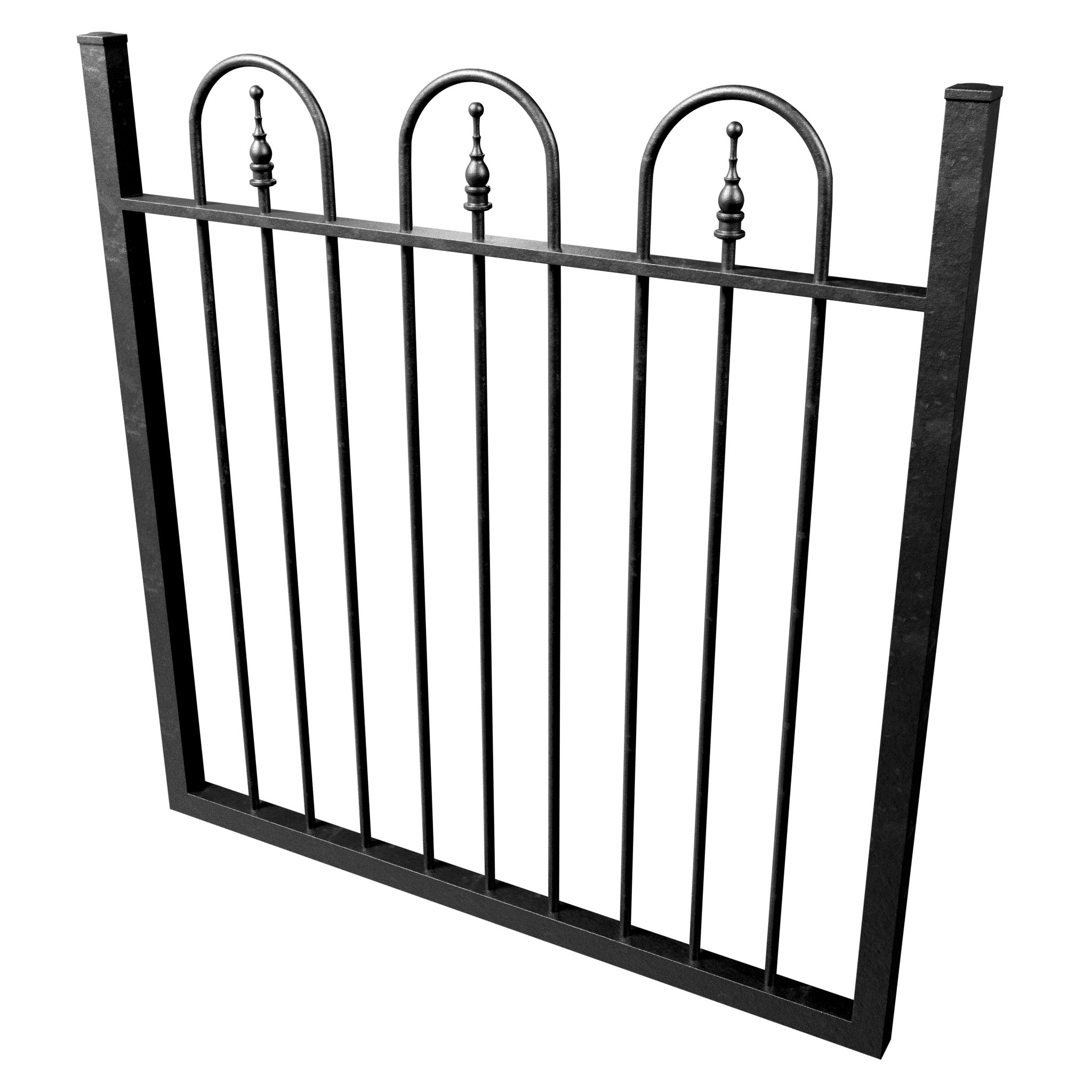 Cast Iron Fence 02 | FREE Fences models | BlenderKit