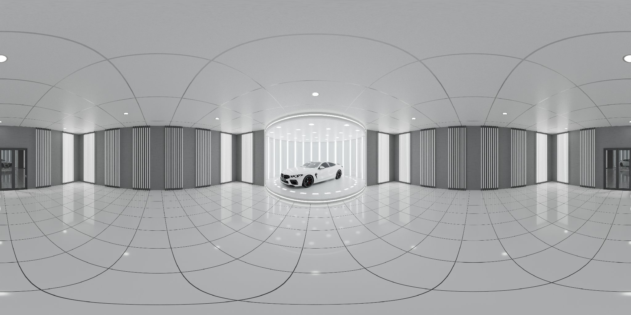 Studio Car Showroom Light HDRi | Studio HDRis | BlenderKit