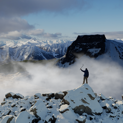 Snow Mountain Scene | Nature scenes | BlenderKit