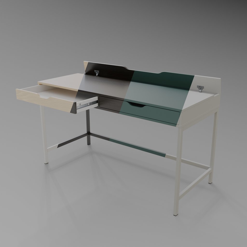 Alex Desk | Desks models | BlenderKit