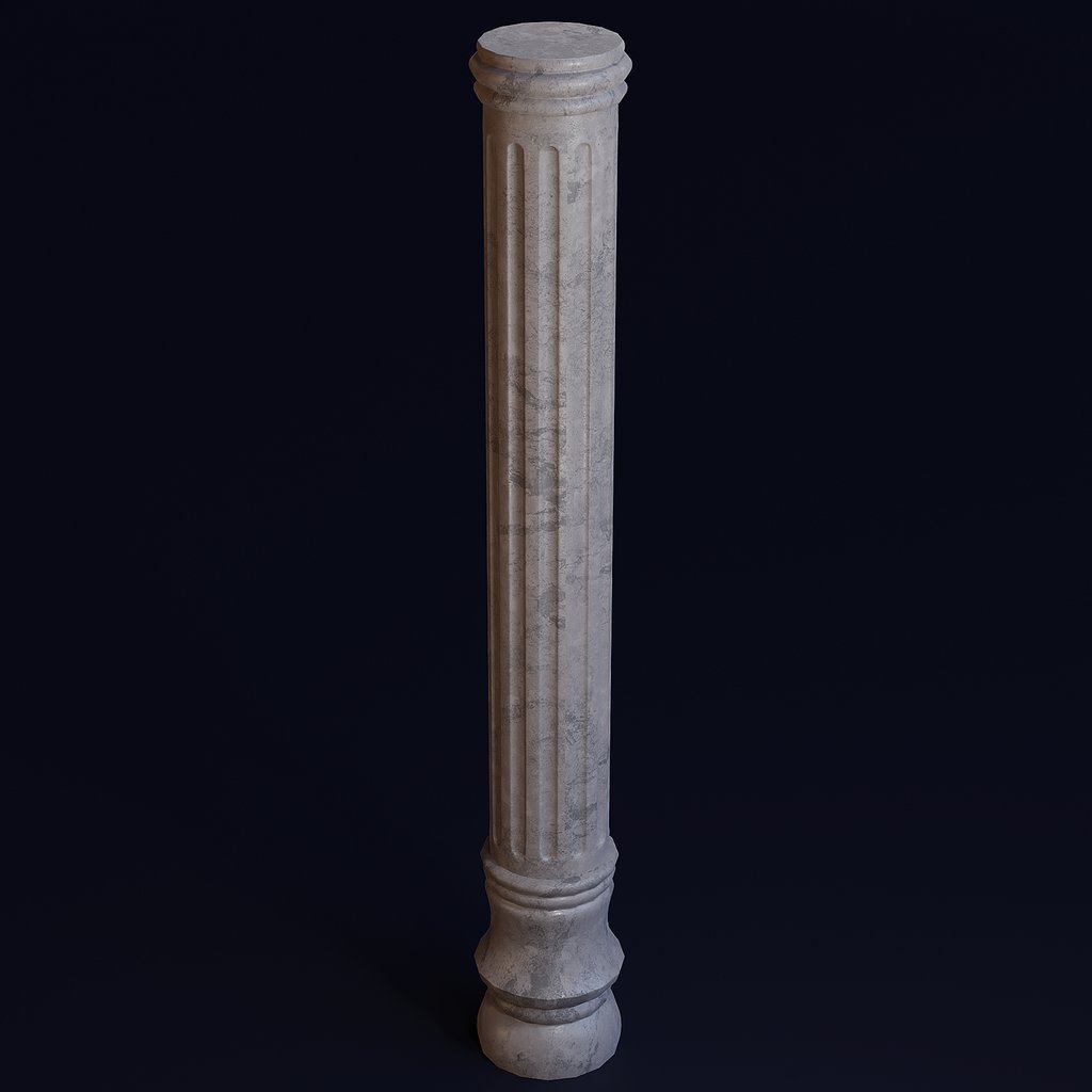 Column-02 | FREE Molding / Carving models | BlenderKit