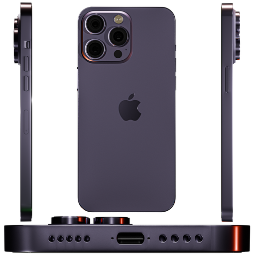 Iphone 15 promax purple | Smartphones models | BlenderKit