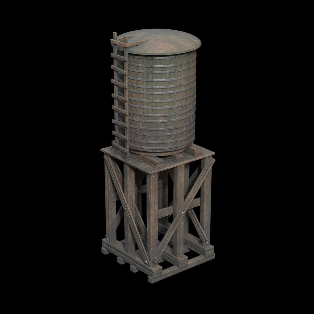 Water tank | FREE Exterior Elements models | BlenderKit
