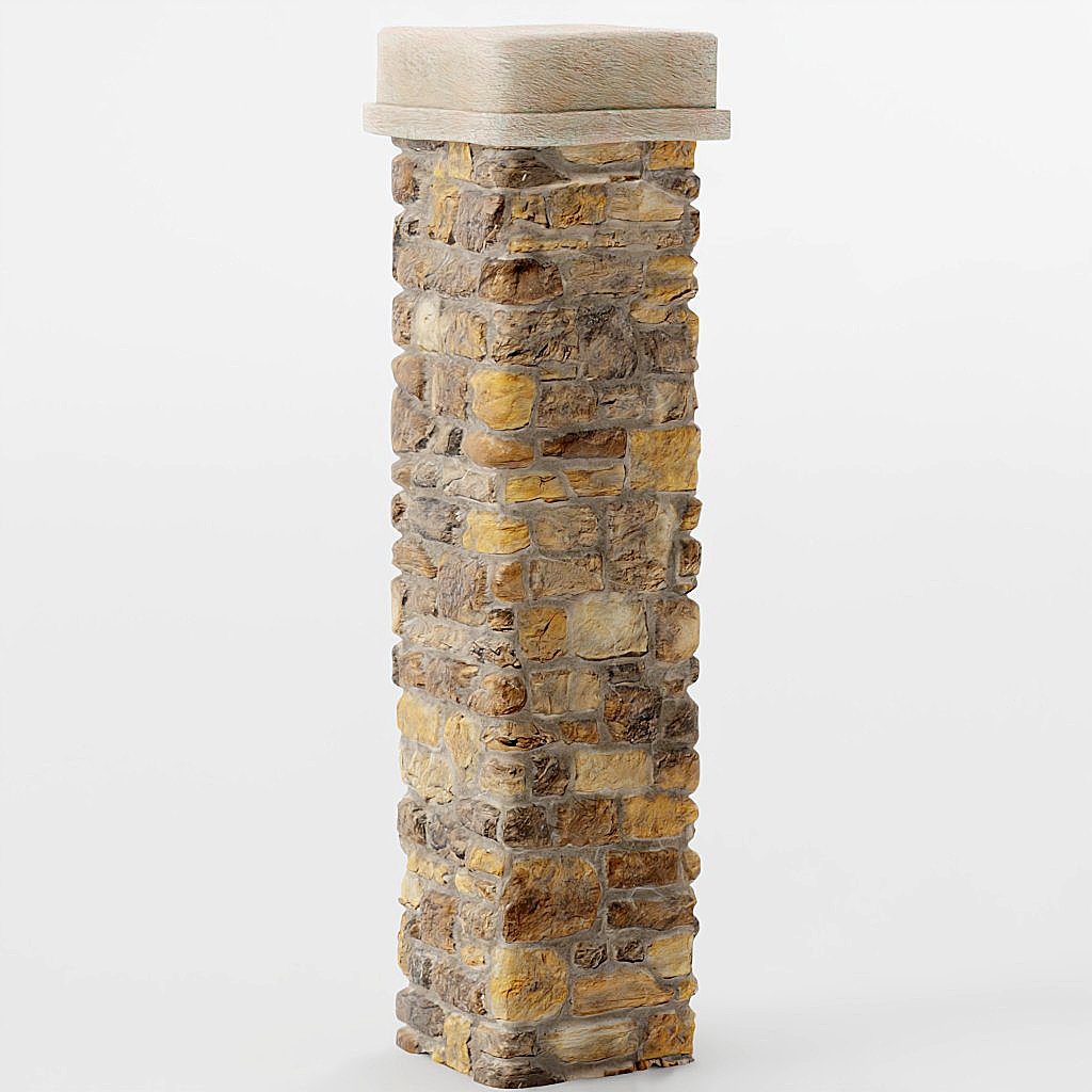Stone Gate Post | Fences models | BlenderKit