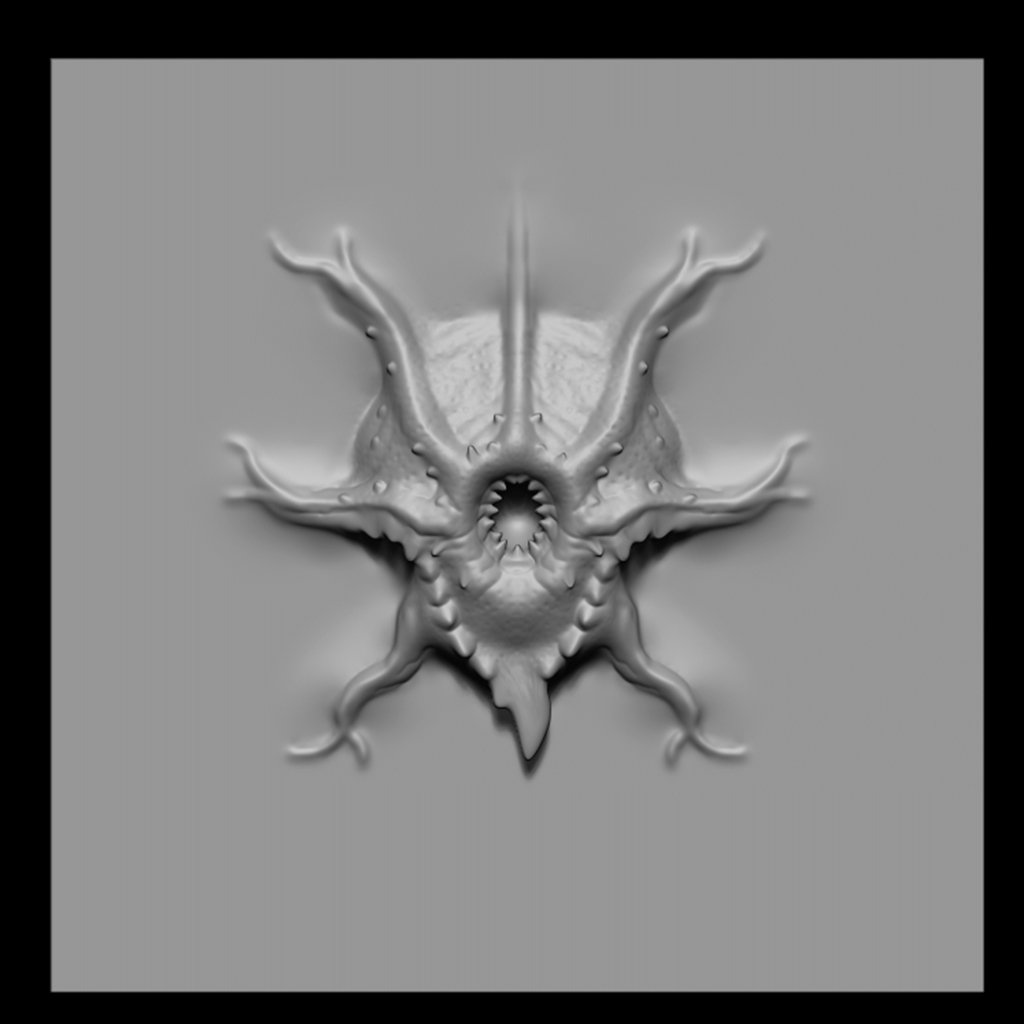 NS Sea Creature mouth parasite | Face / Head brushes | BlenderKit