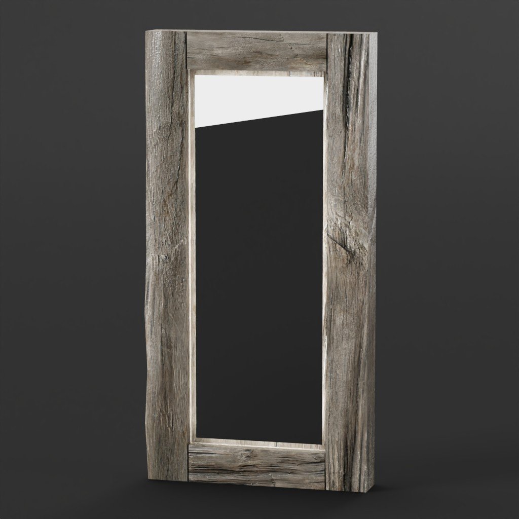 BlenderKit | Download the FREE Wooden Mirror model