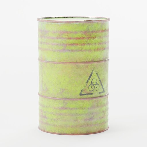 Biohazard Waste Oil Drum | FREE Containers models | BlenderKit