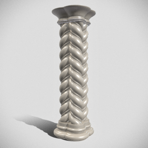 Column - Quadrilobate Twisted 1 | Architectural Structures models ...