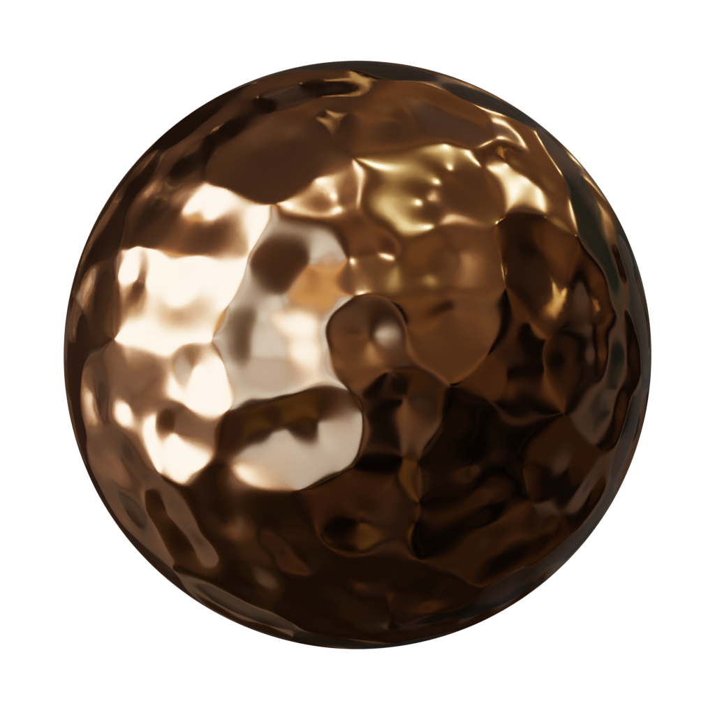 Hammered Copper Procedural | FREE metal materials | BlenderKit