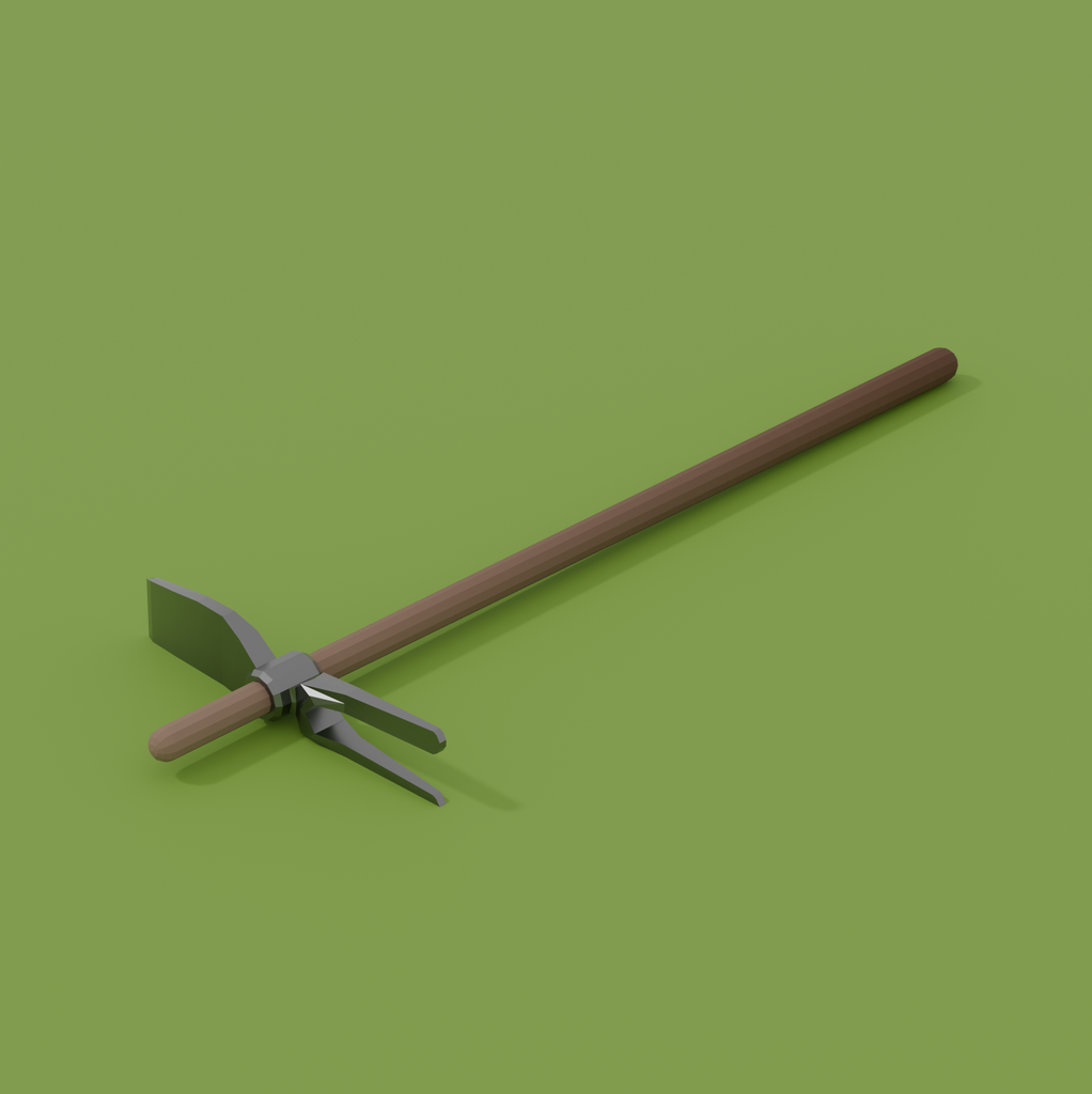 Low Poly Hoe | Power & Hand Tools models | BlenderKit