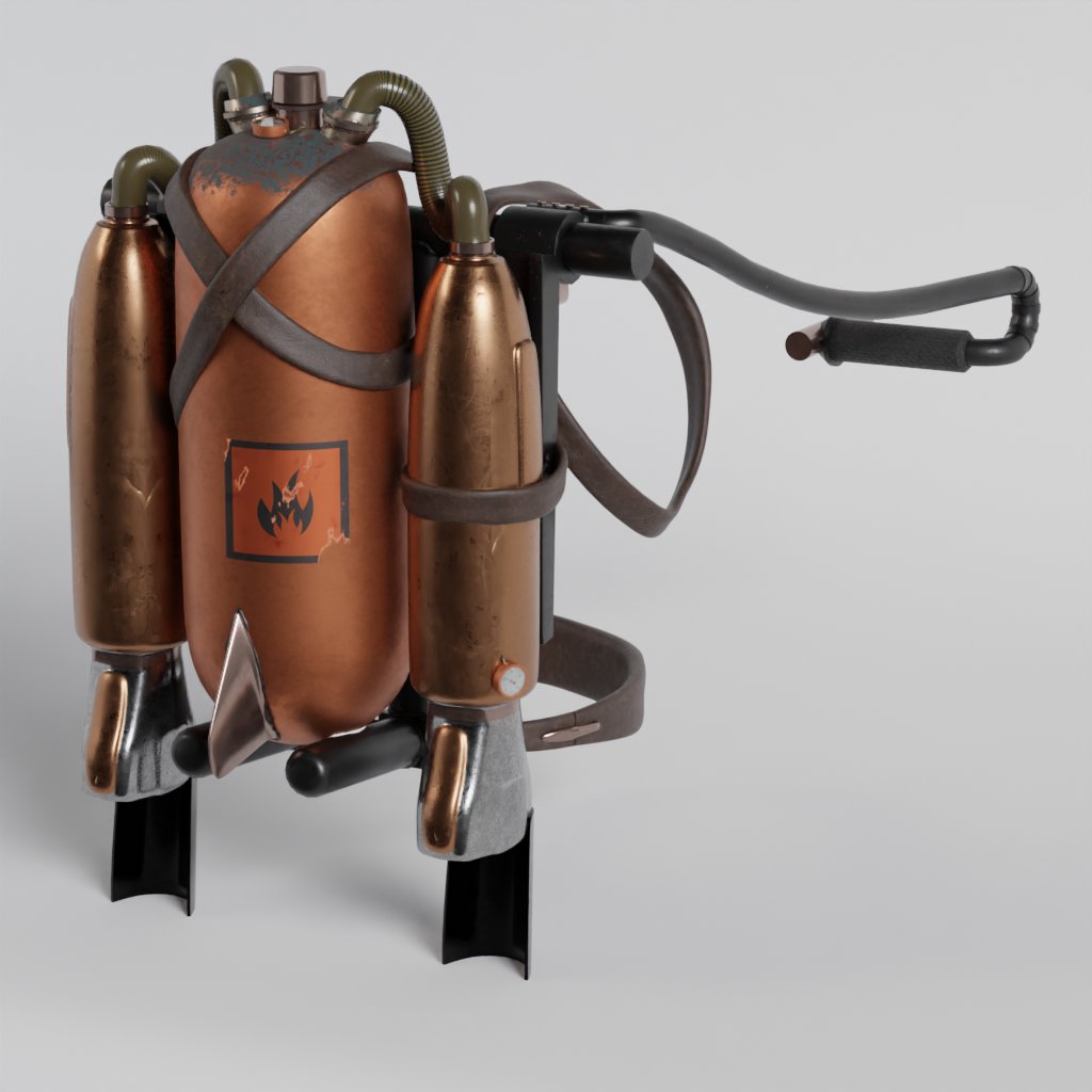 Rigged Jetpack | 3D Equipment models | BlenderKit