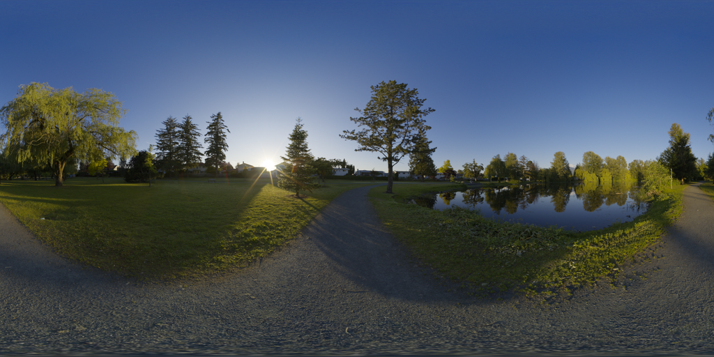 Sunny Sunset at City Park | FREE Nature HDRis | BlenderKit