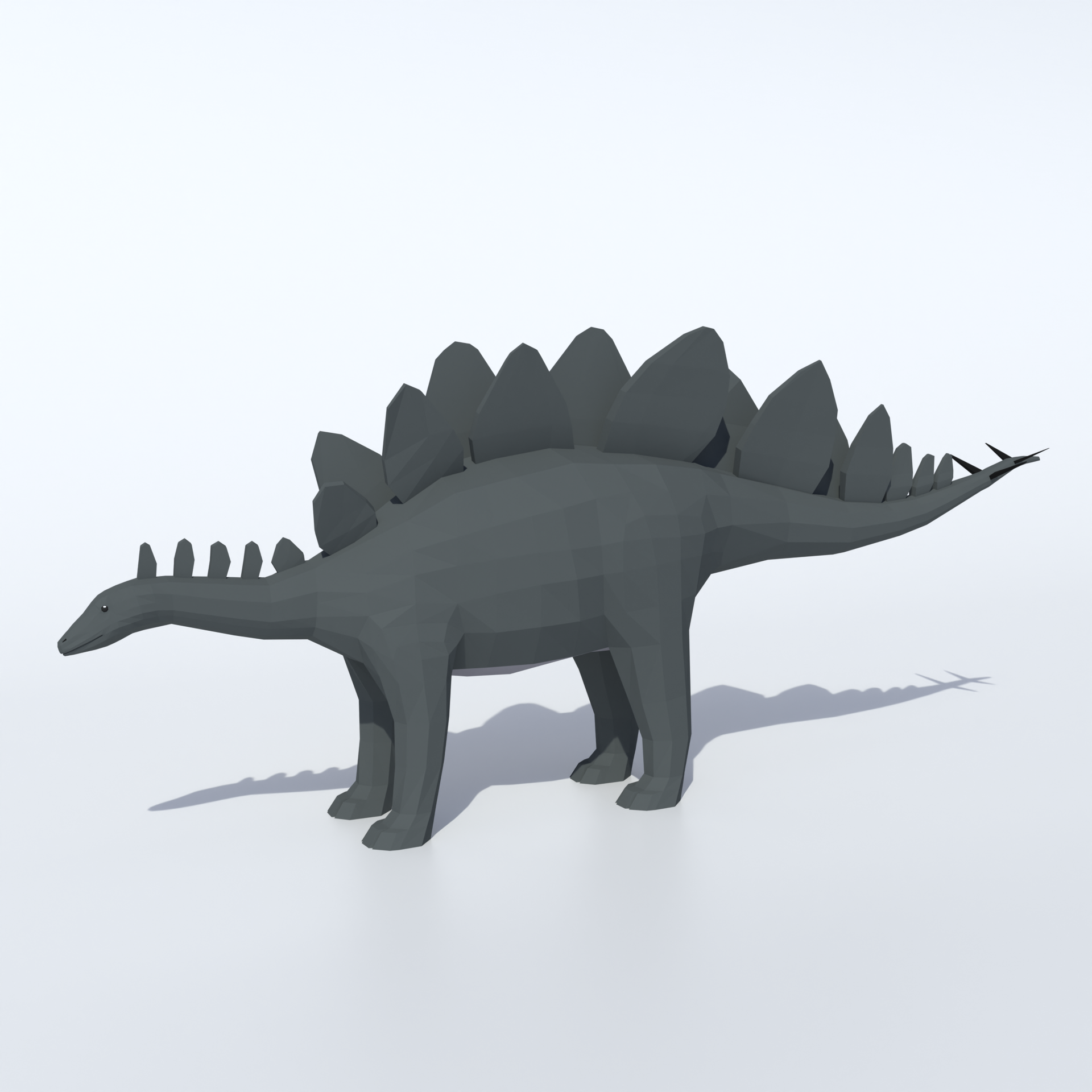 Low Poly Stegosaurus | Dinosaurs models | BlenderKit