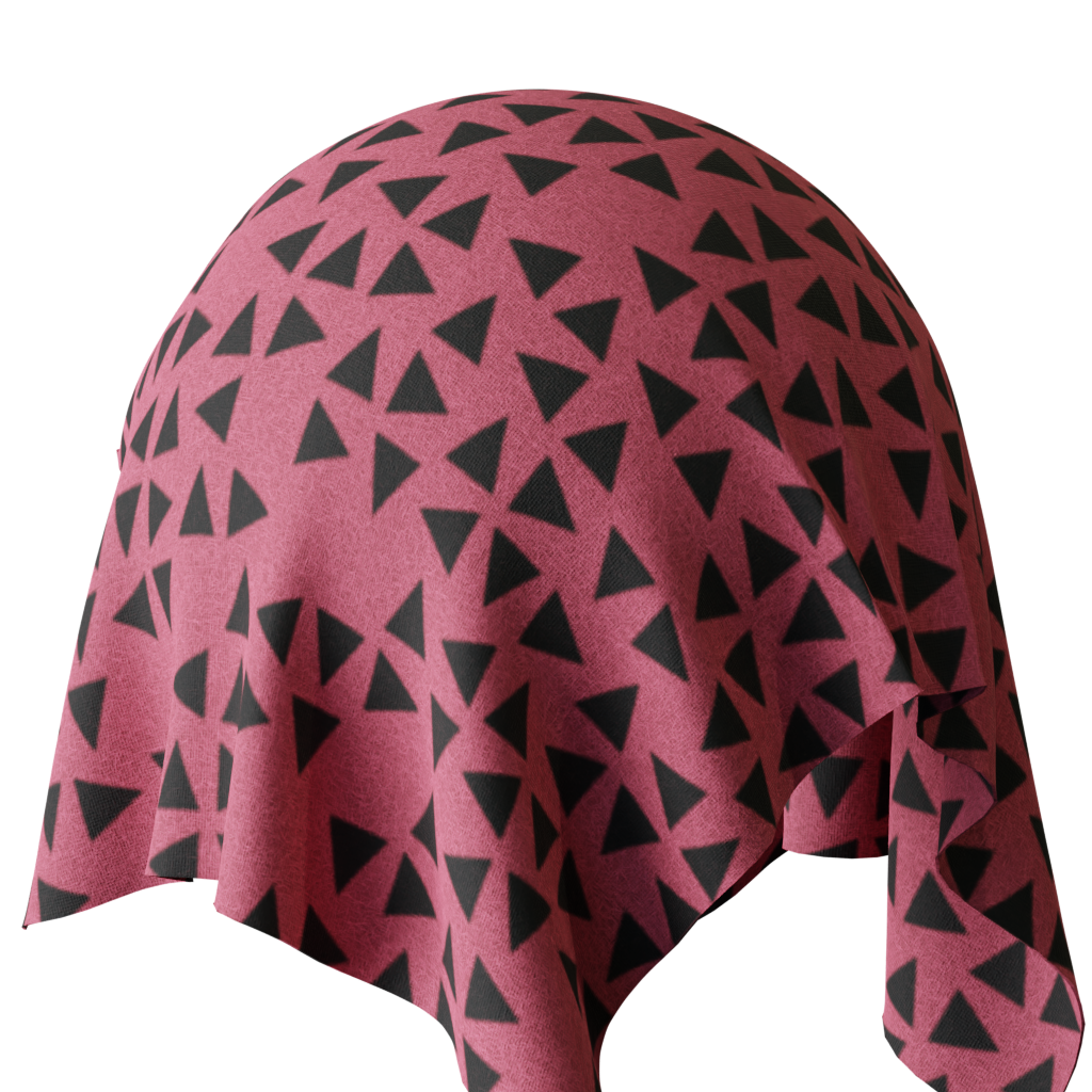 Red triangle flake fabric | FREE fabric materials | BlenderKit