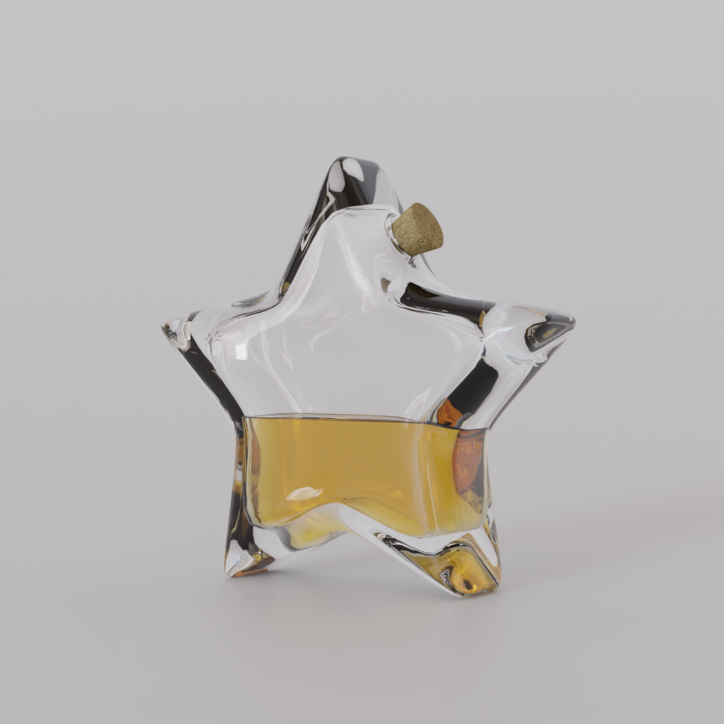 BlenderKit | Download the FREE Star Shaped Bottle model