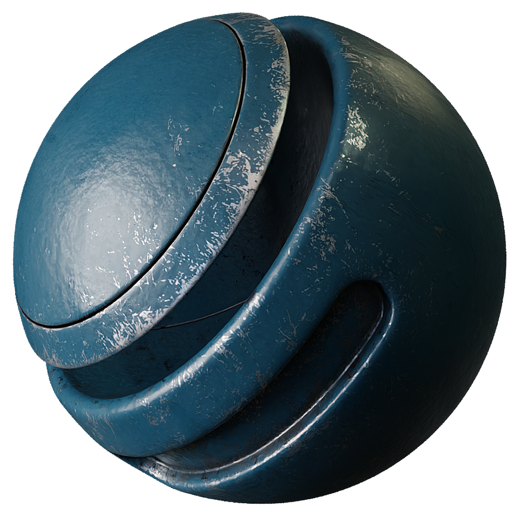 Edge Wear Dull Blue | FREE metal materials | BlenderKit