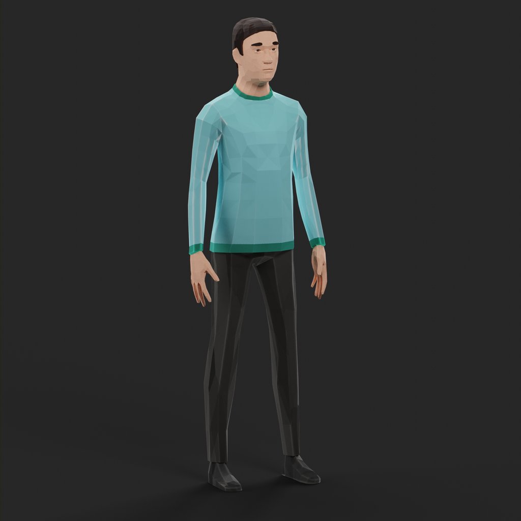 Low poly man | FREE Men models | BlenderKit