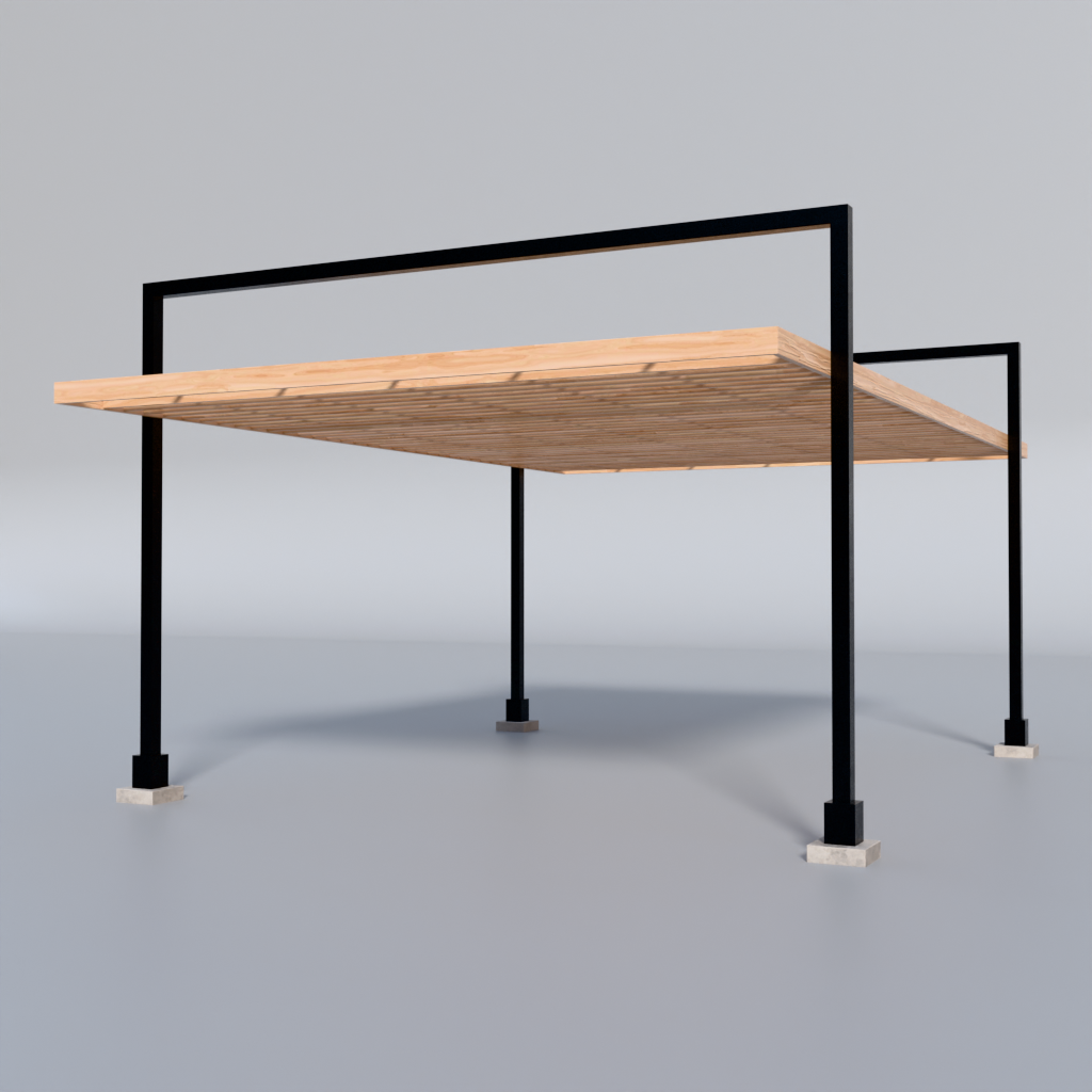 Modern Pergola | Architecture models | BlenderKit