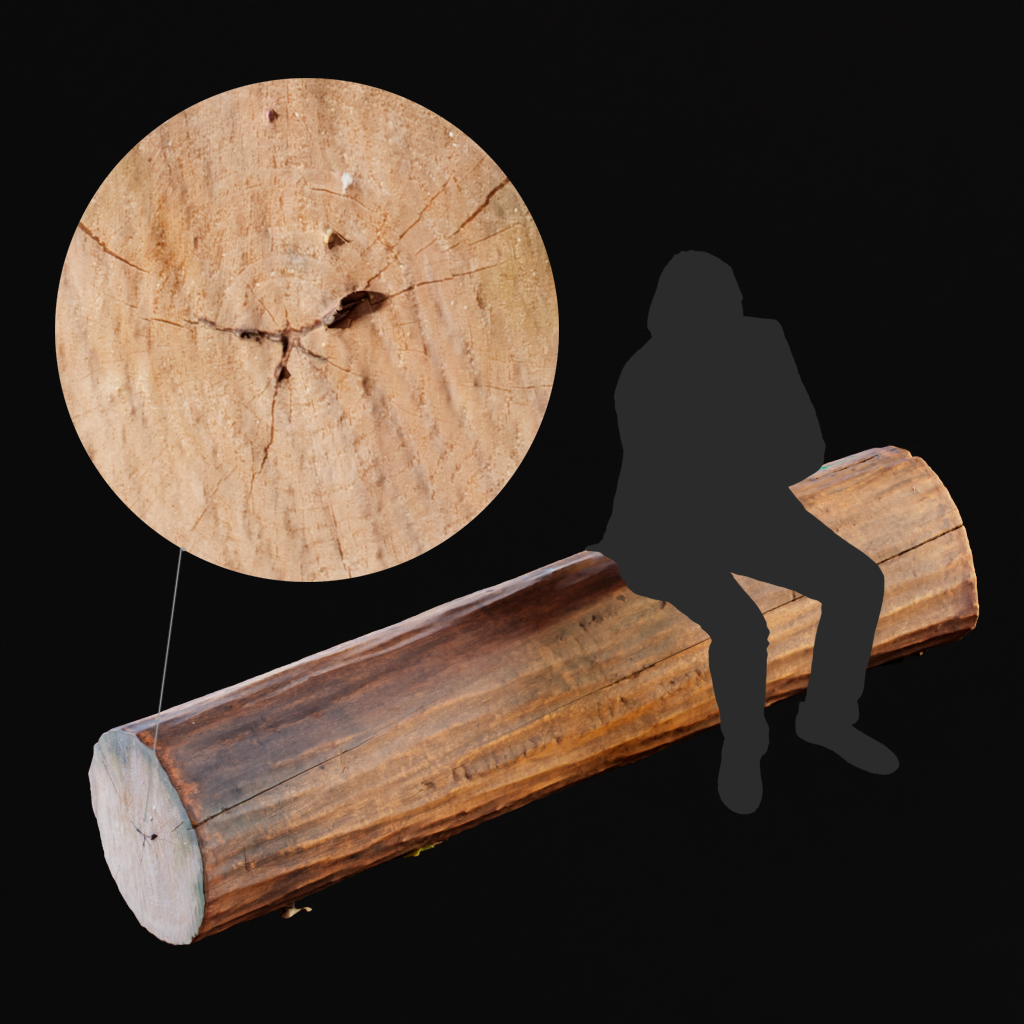 Log bench | Exterior Elements models | BlenderKit