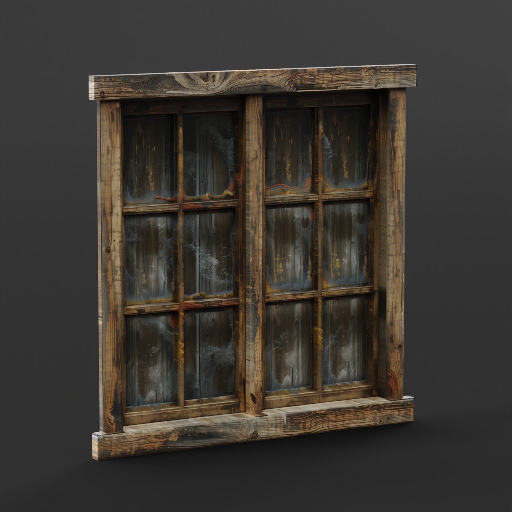 Old window - T - 43 | Windows models | BlenderKit