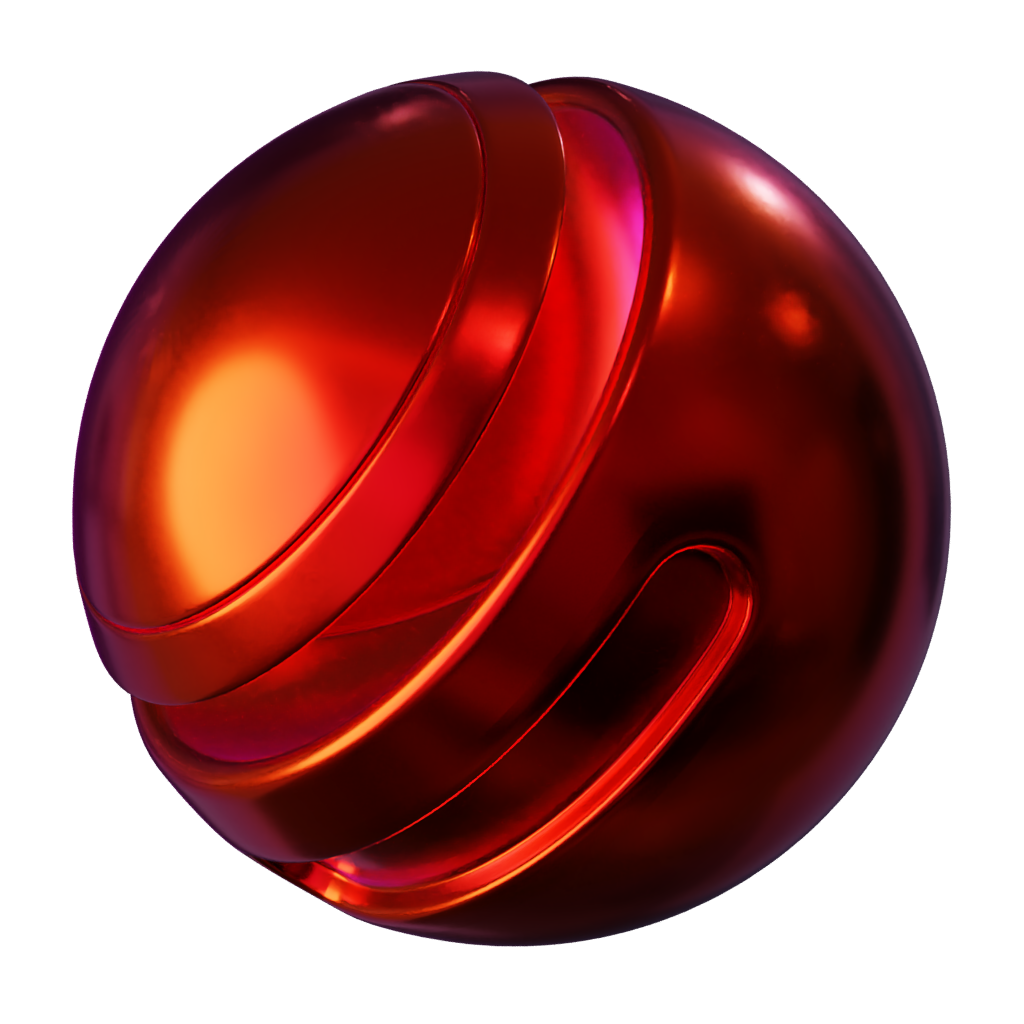 Iridescent Metal Red | FREE metal materials | BlenderKit