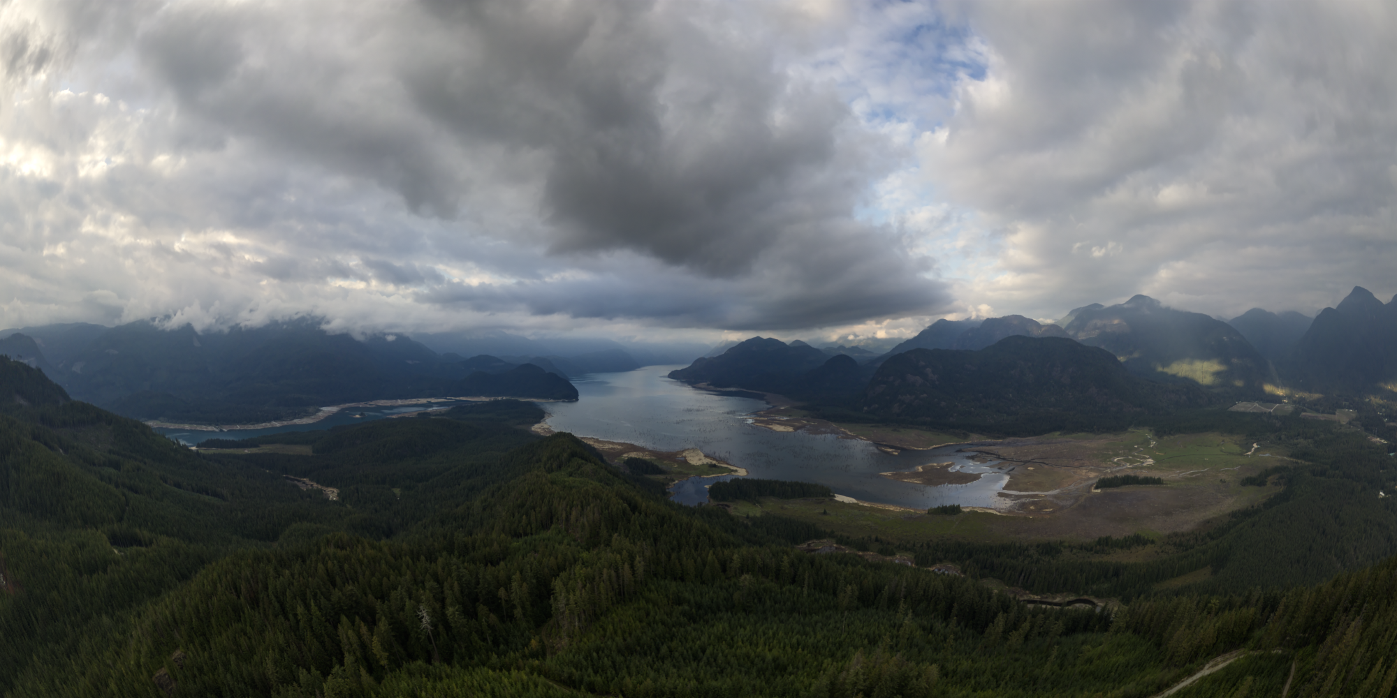 Aerial Mountain Landscape Overcast Sky | Landscapes HDRis | BlenderKit
