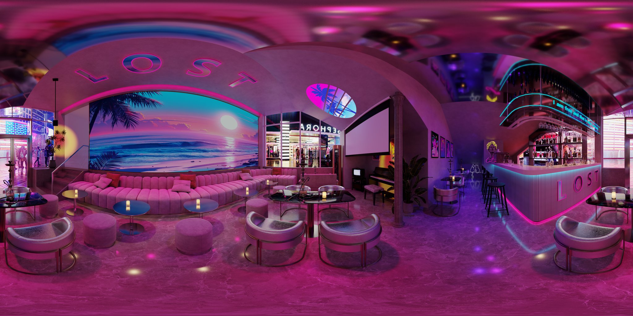 Neon Light Bar | Public HDRis | BlenderKit