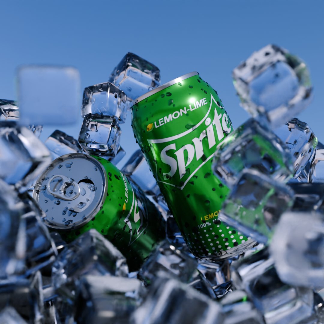 Photorealistic Sprite Can | Containers models | BlenderKit